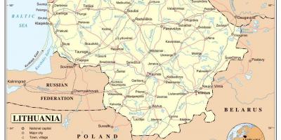 Litva mapa - Mapy Litva (Severní Evropa - Evropa)